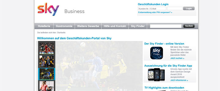 Geschäftskunden-Portal von Sky - Open Text Web Solutions Usergroup e.V.